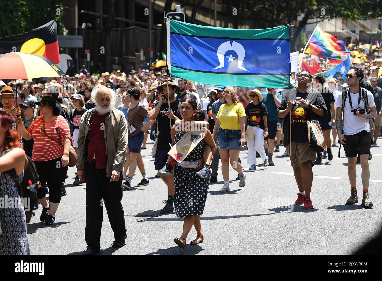 Protestors take part in an Invasion Day Rally in Sydney, Saturday ...