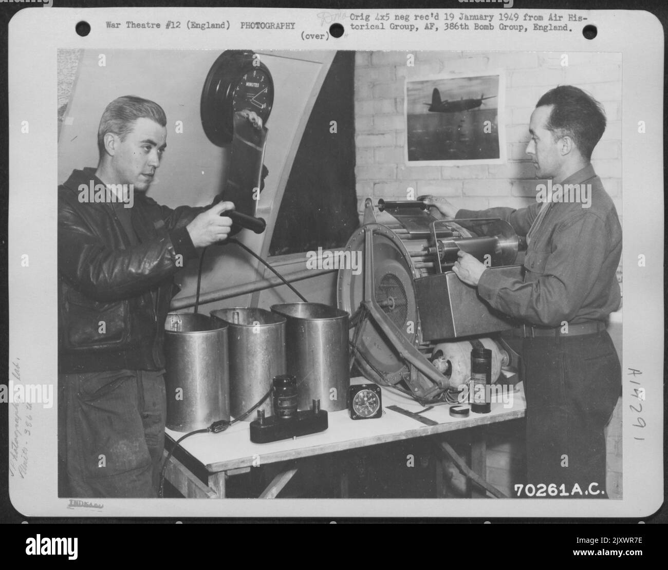Men At Work In The Photo Lab Of The 386Th Bomb Group In Great Dunmow ...