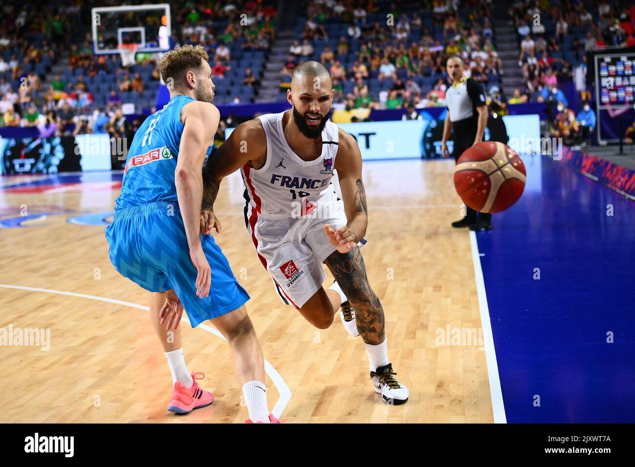 COLOGNE, GERMANY - SEPTEMBER 7, 2022: Evan Fournier. The basketball ...