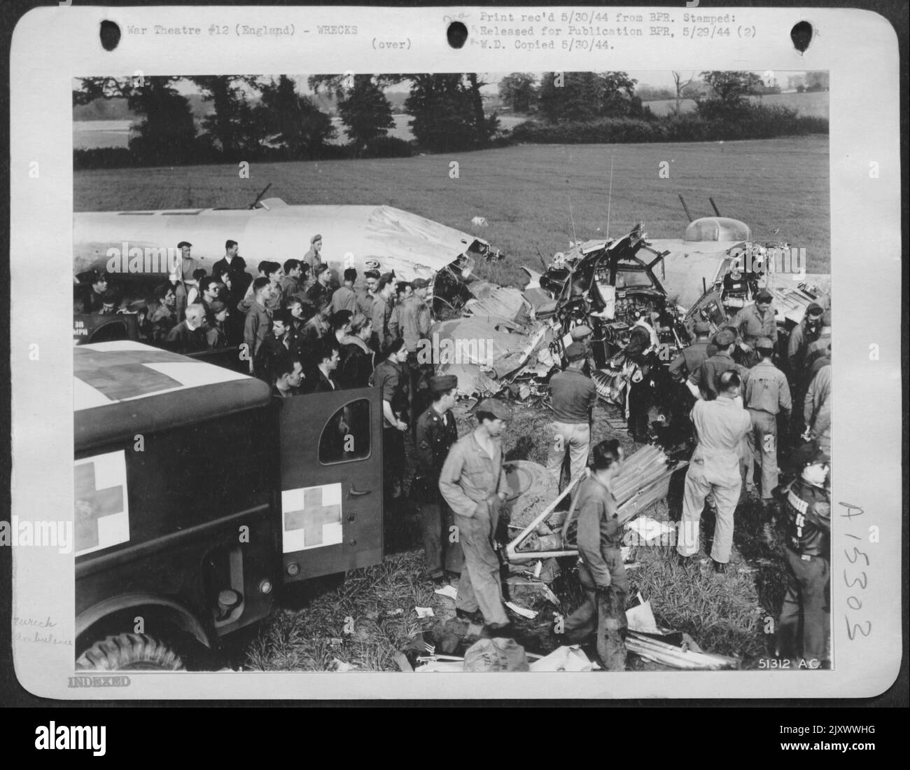 Pieces of what used to be a Consolidated B-24 Liberator bomber lie ...