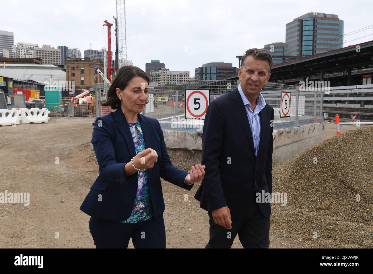 NSW Premier Gladys Berejiklian (left) and NSW Minister for Transport ...