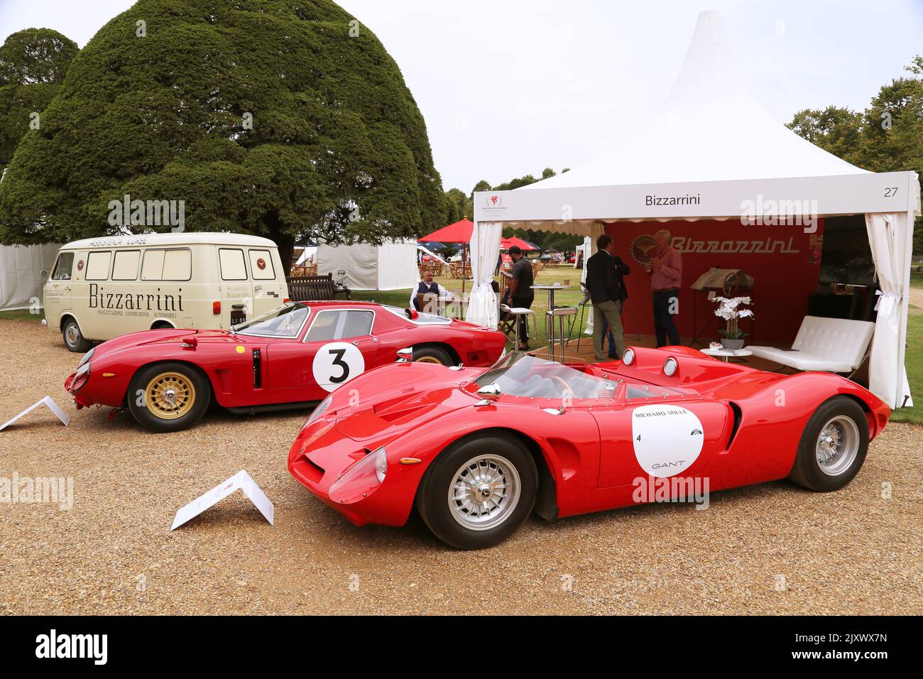 Bizzarrini 5300 GT Strada (back) and Bizzarrini P538. Trade Stand ...