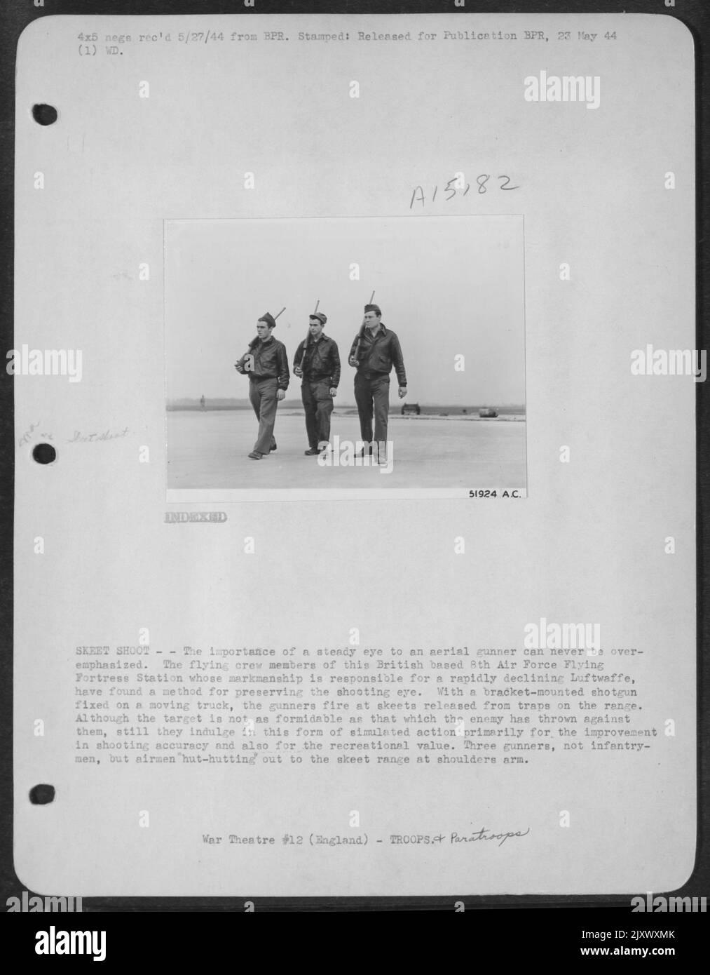 SKEET SHOOT-The importance of a steady eye to an aerial gunner can ...