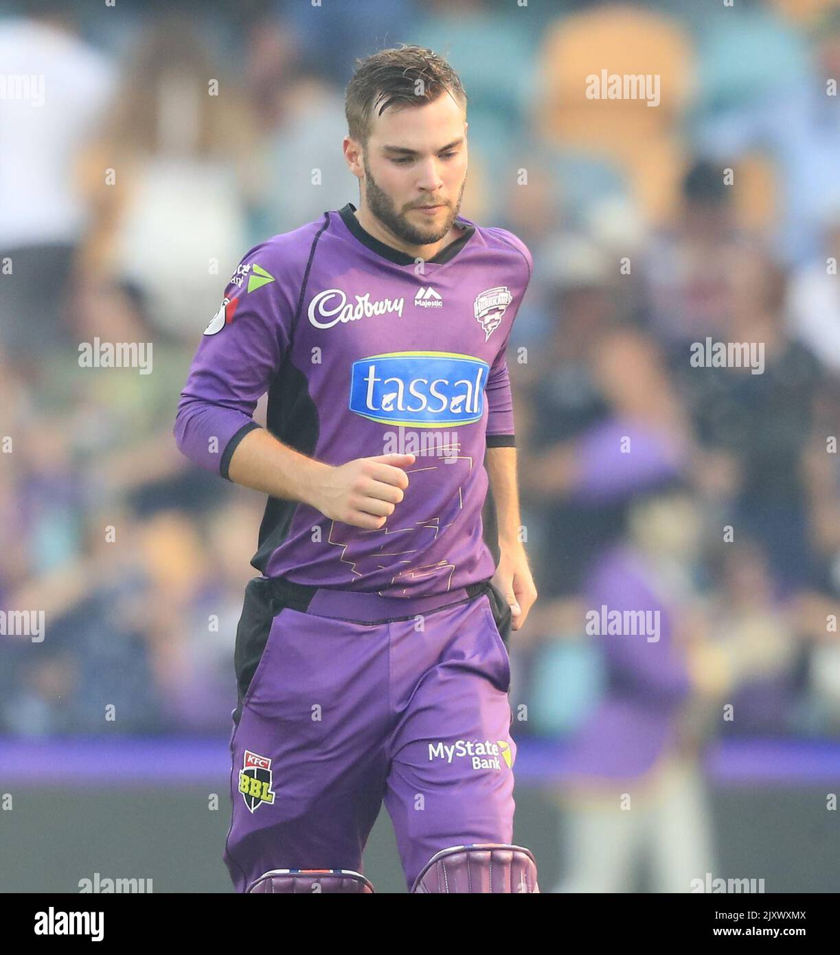 Caleb Jewell of the Hurricanes after the Big Bash League (BBL) match ...