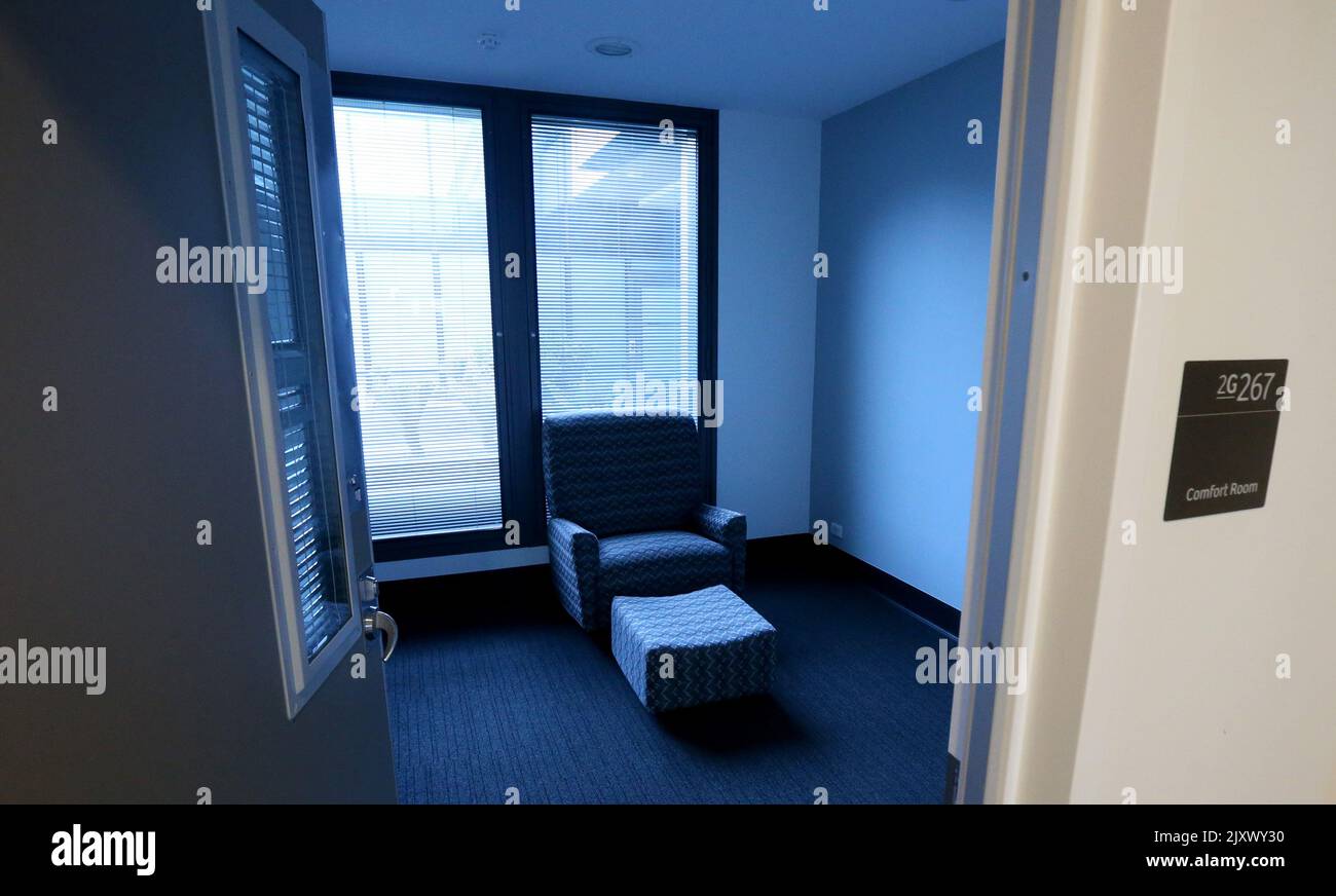 A lounge area is seen during a tour of the newly opened psychiatric ...