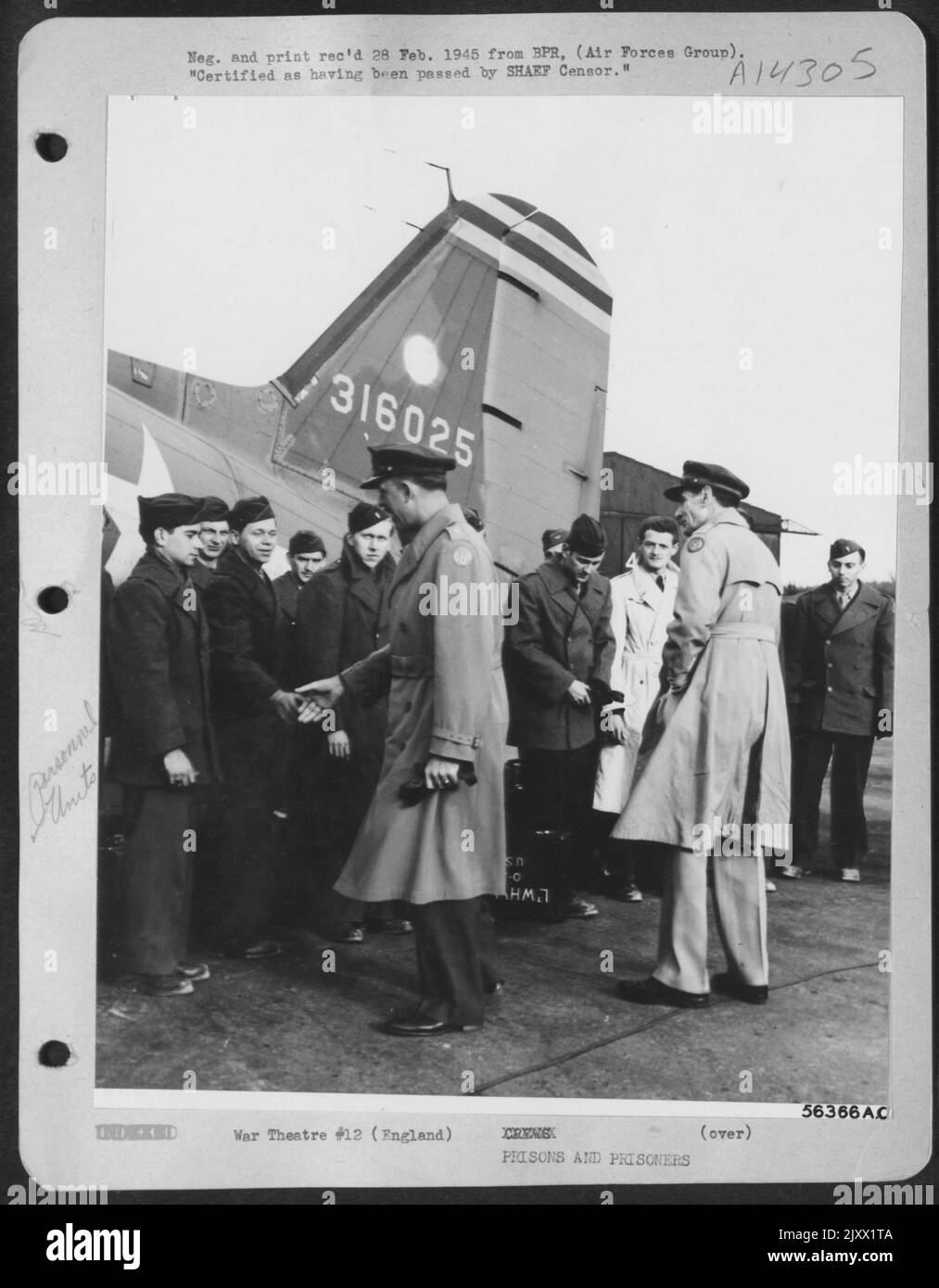 Brig. Gen. Howard M. Turner, C.G. of the 1st Air Division, U.S. 8th AF ...
