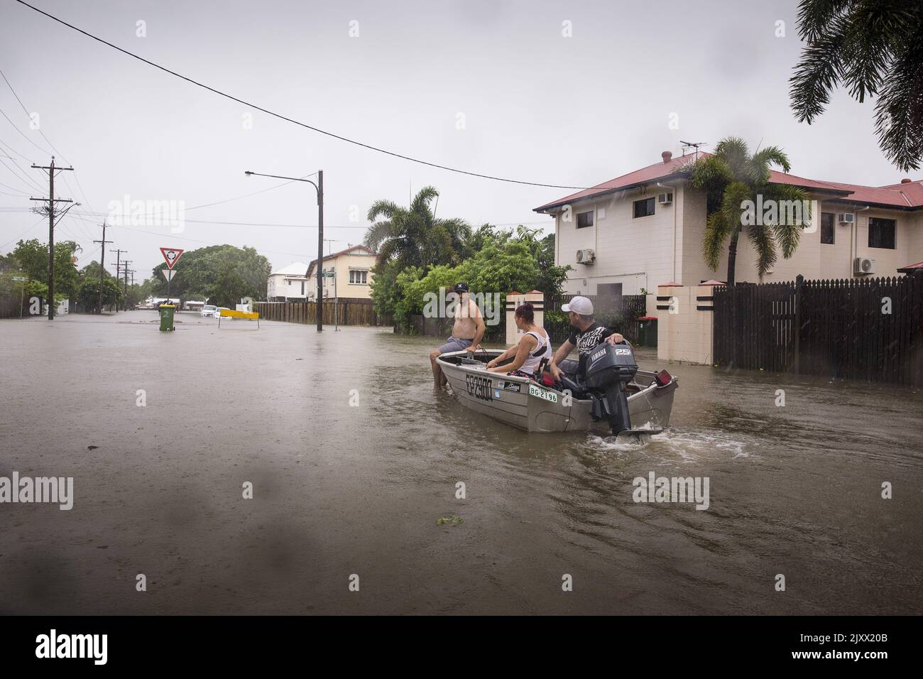 (L-R) Rosslea residents Stephen Jubbs, Stacie Little and Stephen Dobbs ...