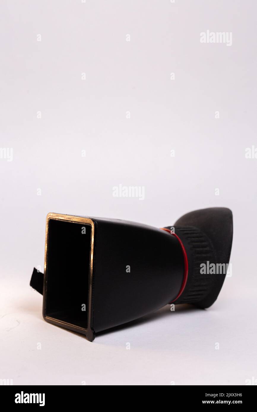 viewfinder on a DSLR camera on a white background Stock Photo - Alamy
