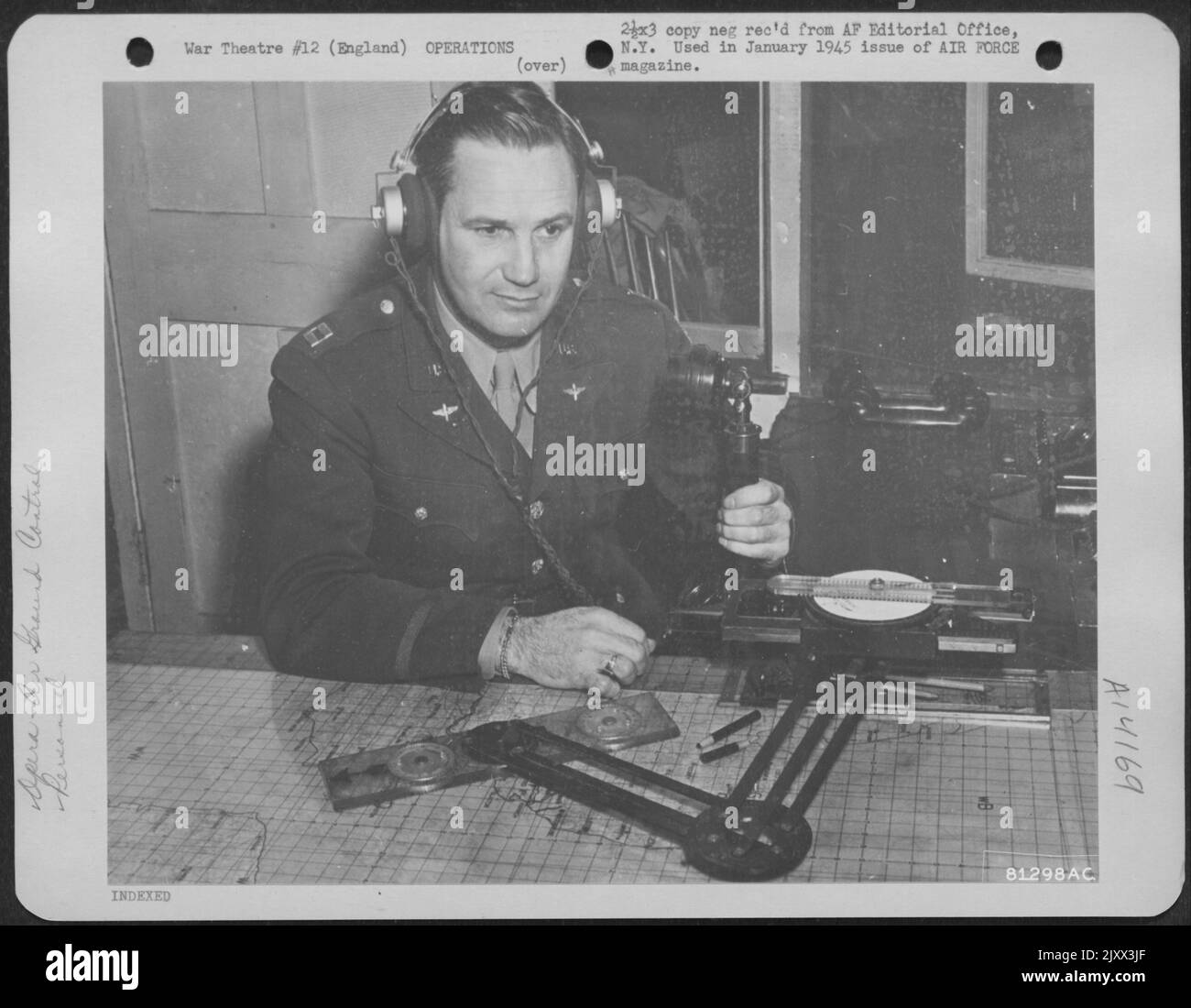Capt. Fred W. Graf, 8Th Air Force Air-Sea Rescue Controller, Is Shown ...