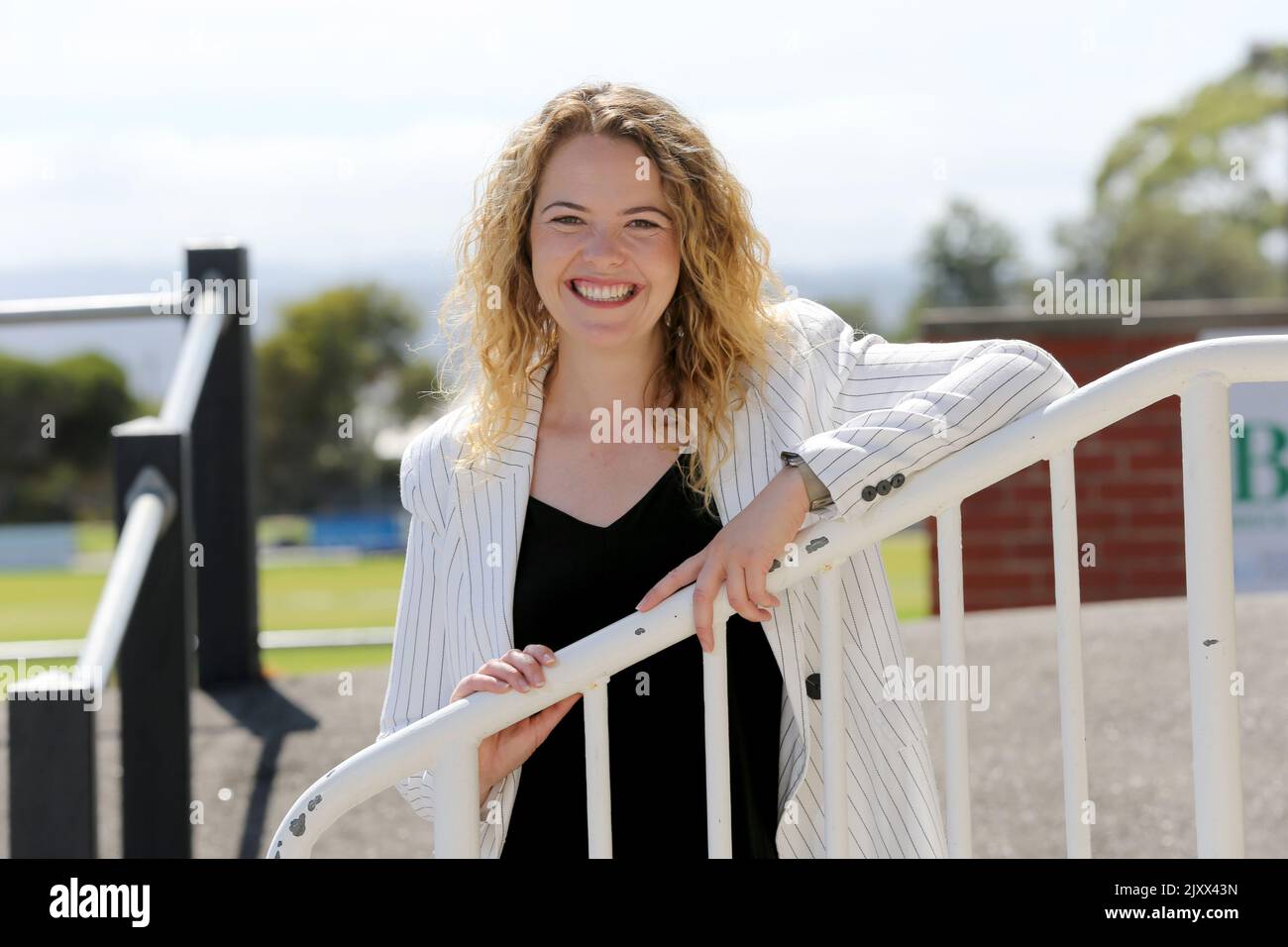 Labor Candidate for Boothby Nadia Clancy poses for a photograph during ...