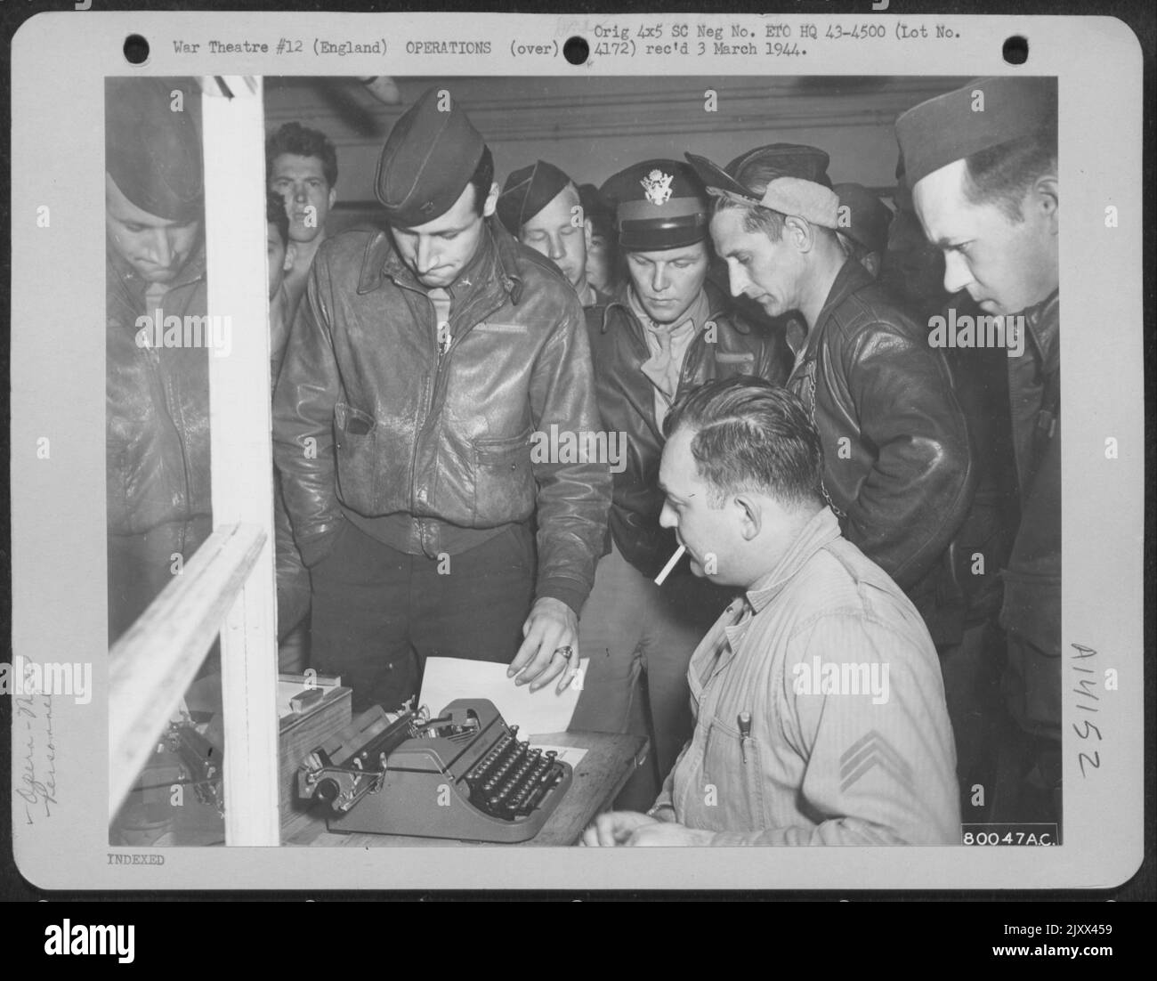 Crew Members, Just Returned To Their Base At Bassingbourne, England ...