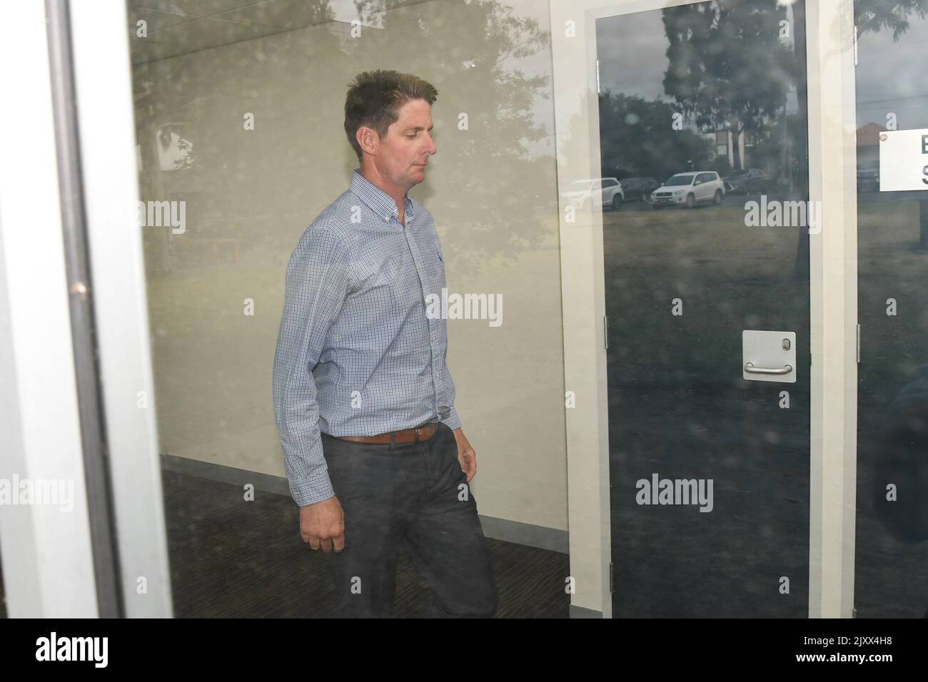Horse trainer Jarrod McLean is seen inside the Victorian Racing Club's ...