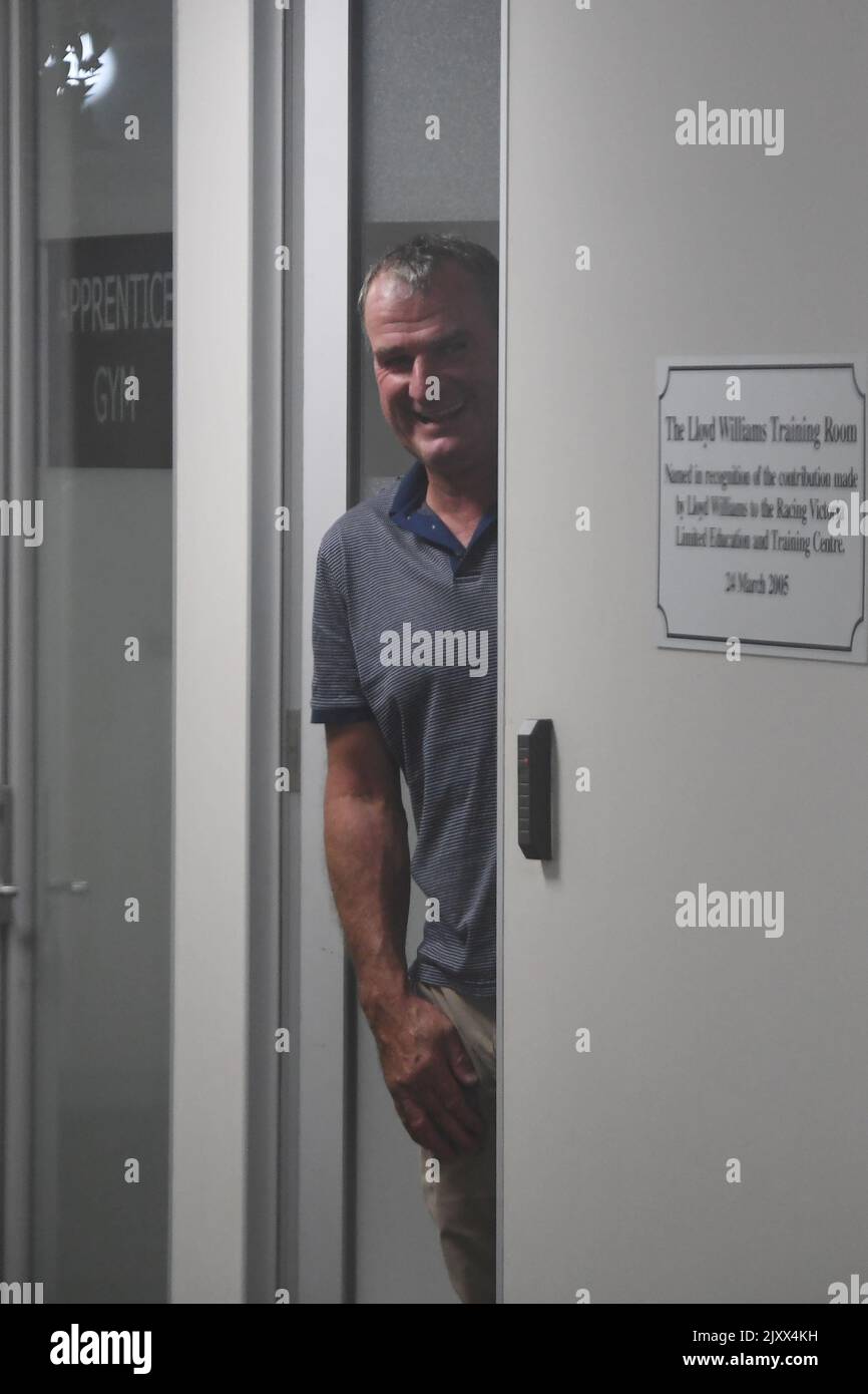 Horse trainer Darren Weir is seen inside of the Victorian Racing Club's ...