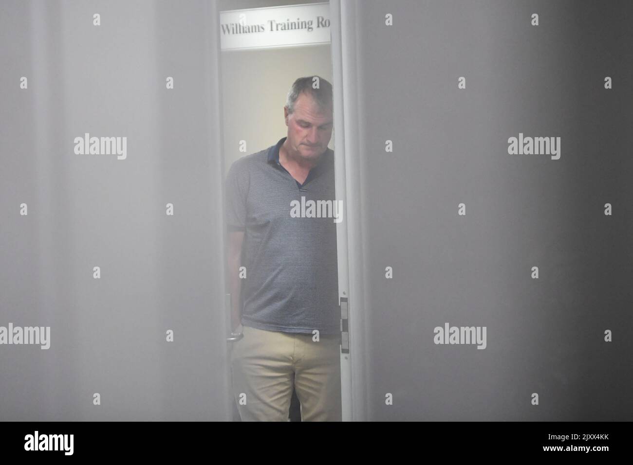 Horse trainer Darren Weir is seen inside of the Victorian Racing Club's ...