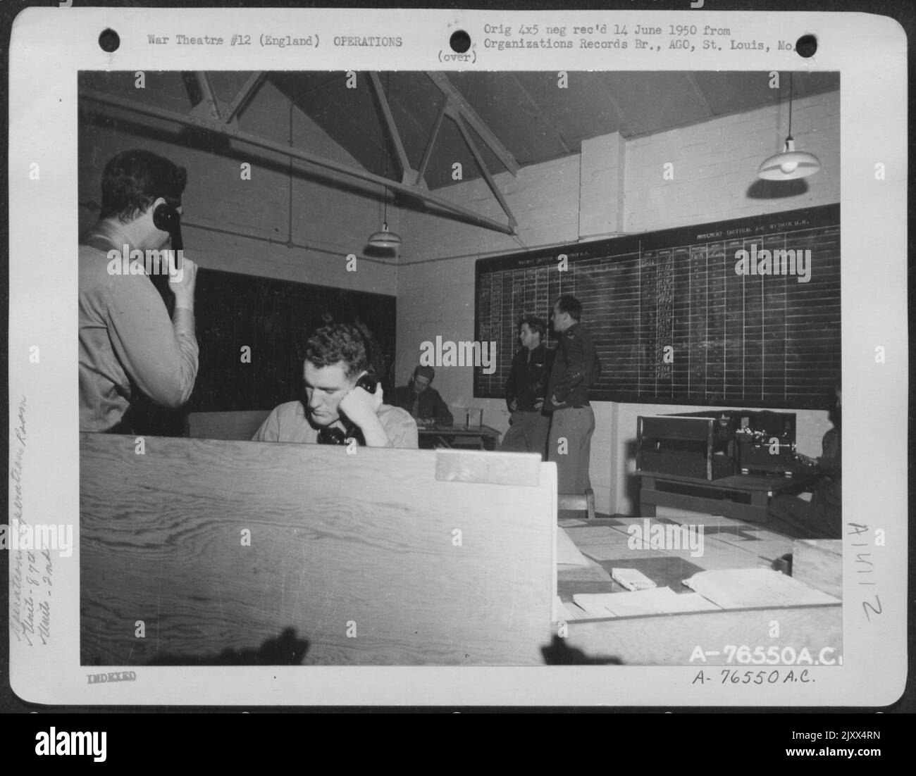 Operations Room Of The 87Th Air Transport Command, 2Nd Base Air Depot ...