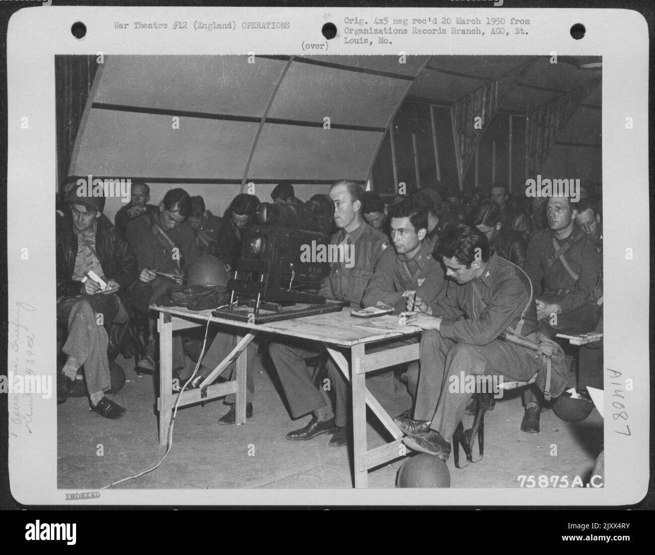 Members Of The 439Th Troop Carrier Group Are Briefed Prior To Taking ...