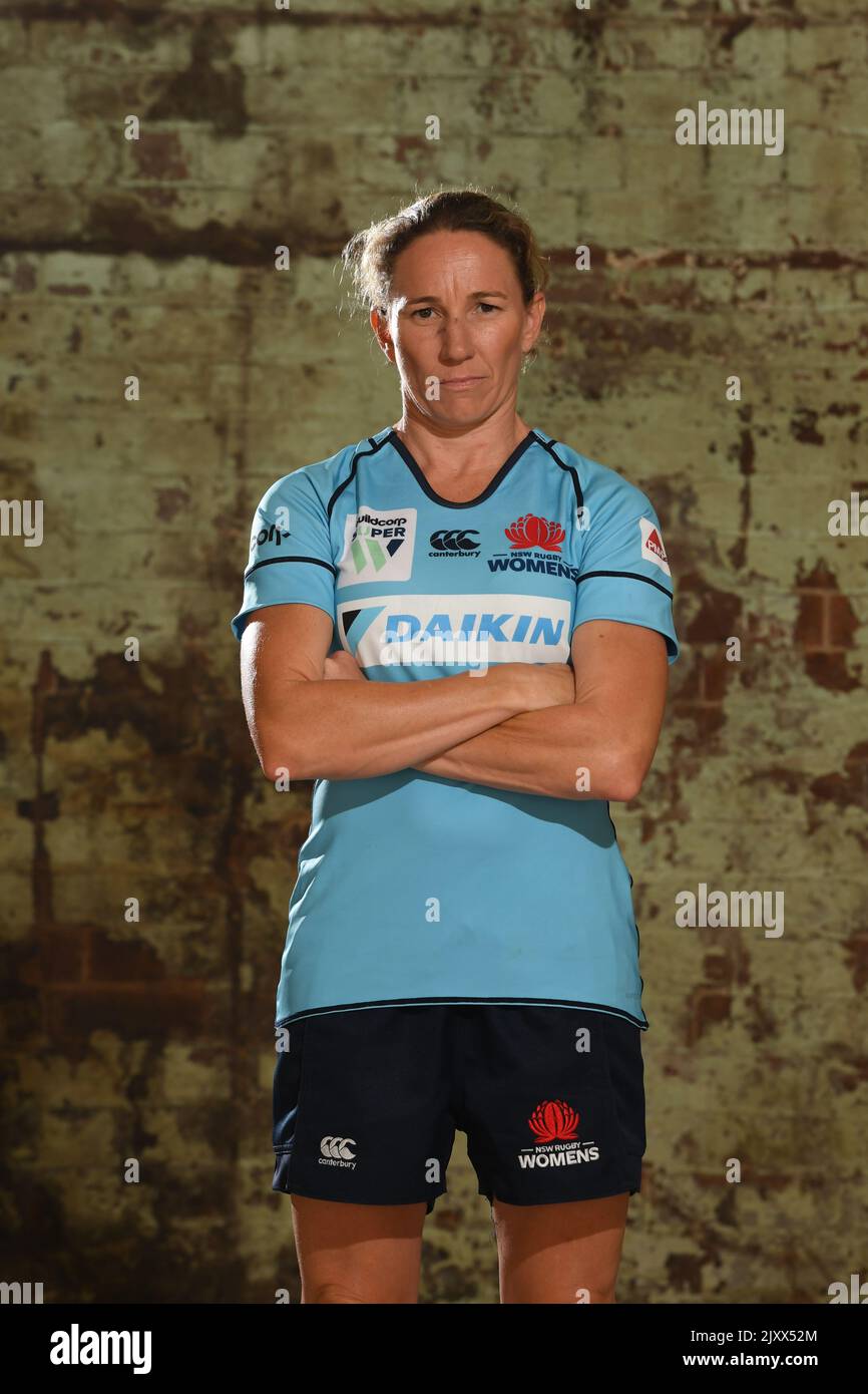 Australia's women's Super W Rugby player for NSW Ash Hewson poses for a ...