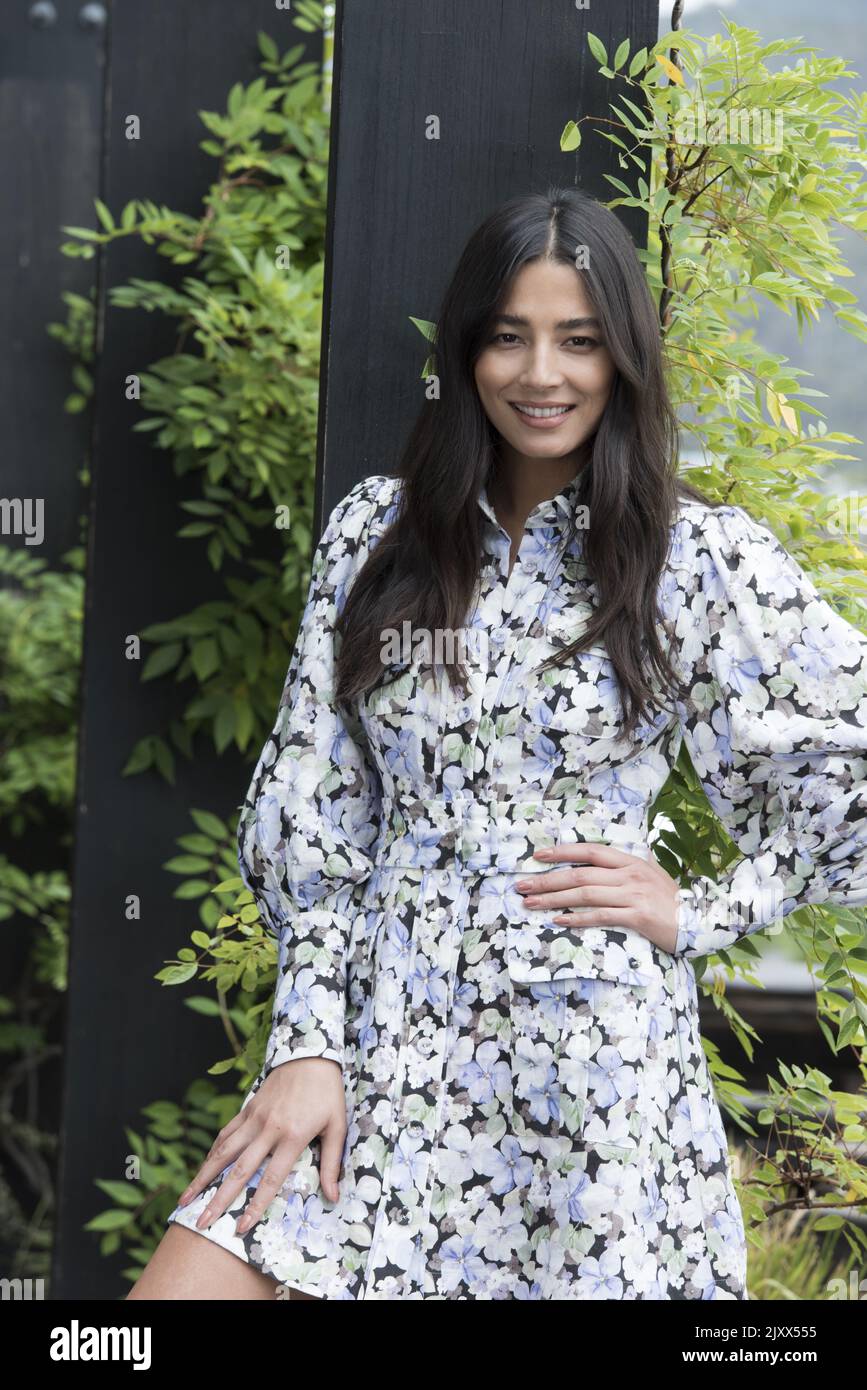 Model Jessica Gome is interviewed before the David Jones Autumn Winter ...