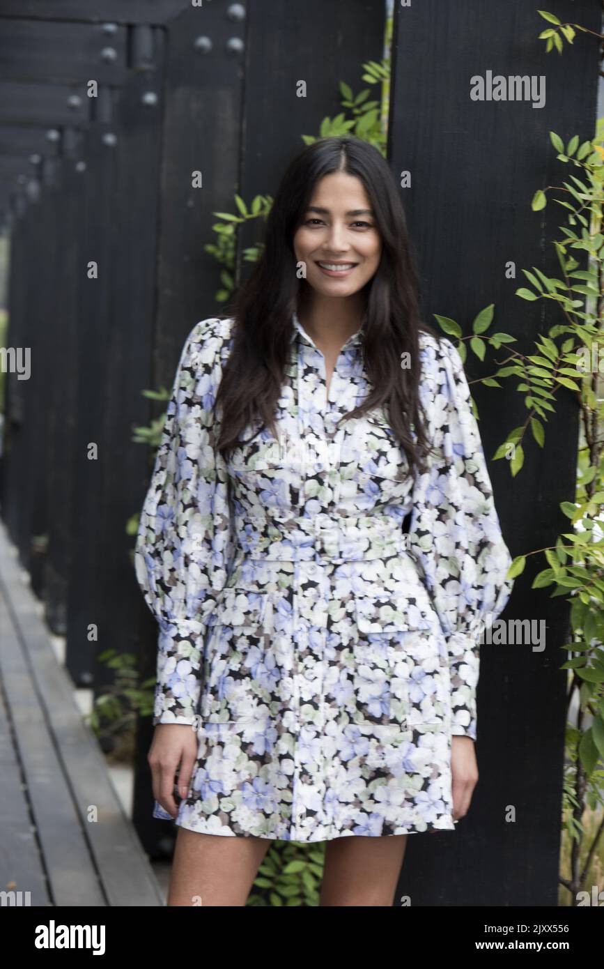 Model Jessica Gome is interviewed before the David Jones Autumn Winter ...