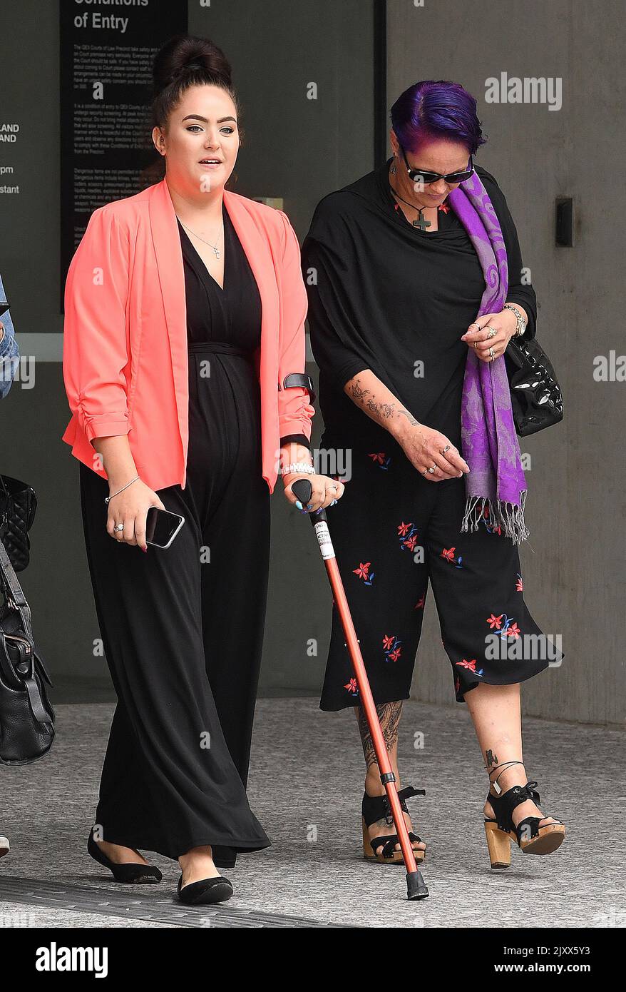 Jazlin Telfer-Chapman (left) and Varri Telfer leave the Supreme Court ...
