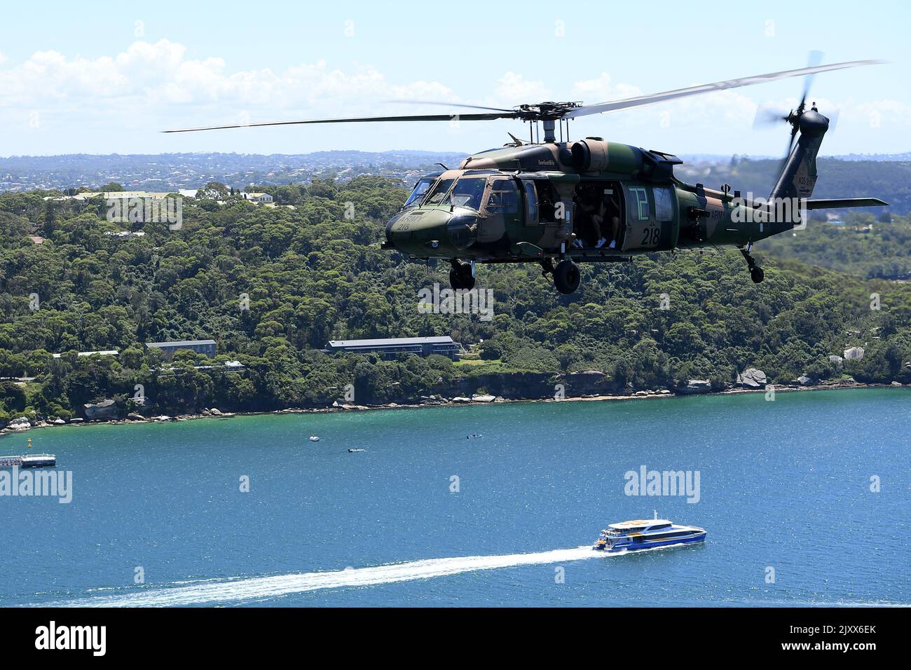 Australian Army Black Hawk helicopters from the 6th Aviation Regiment ...