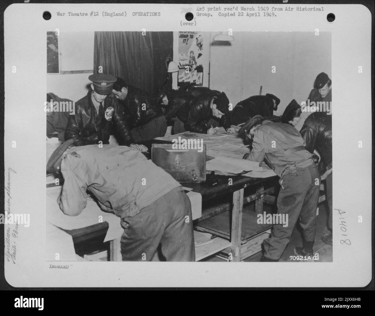 Men Of The 93Rd Bomb Group Study Target Maps In Preparation For A ...