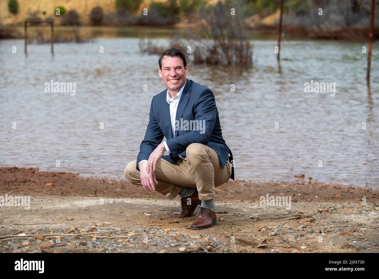 Hydrostor CEO Curtis VanWalleghem poses for a photo during a press ...