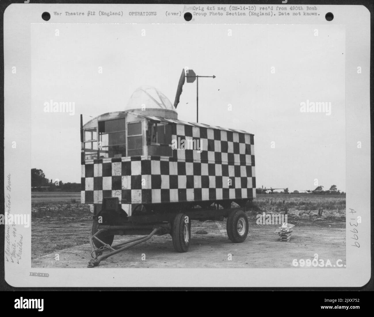 Mobile Control Tower-Signal Trailer Of The 490Th Bomb Group At An ...