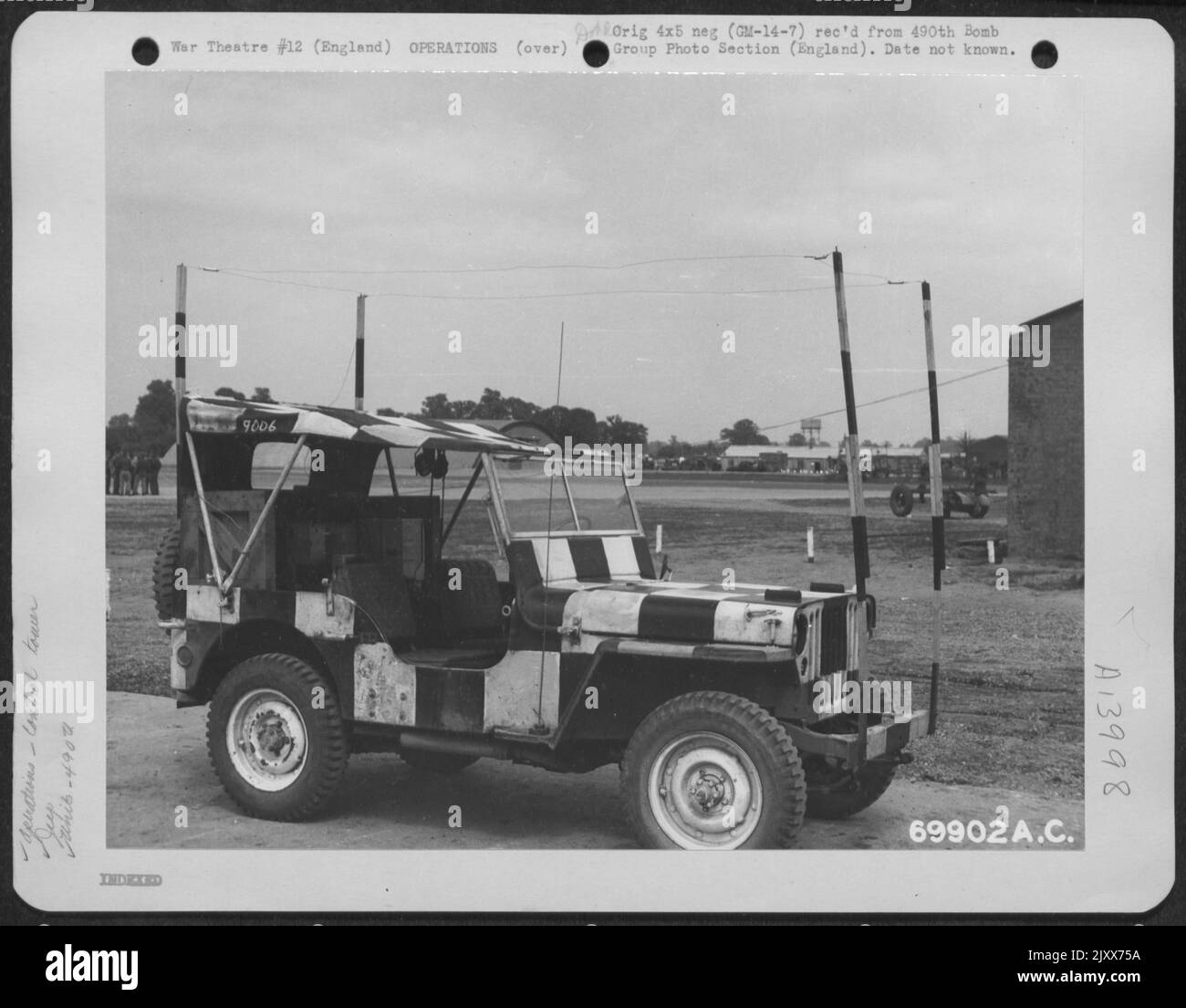 A Completely Equipped Jeep-Mounted Control Tower Of The 490Th Bomb ...