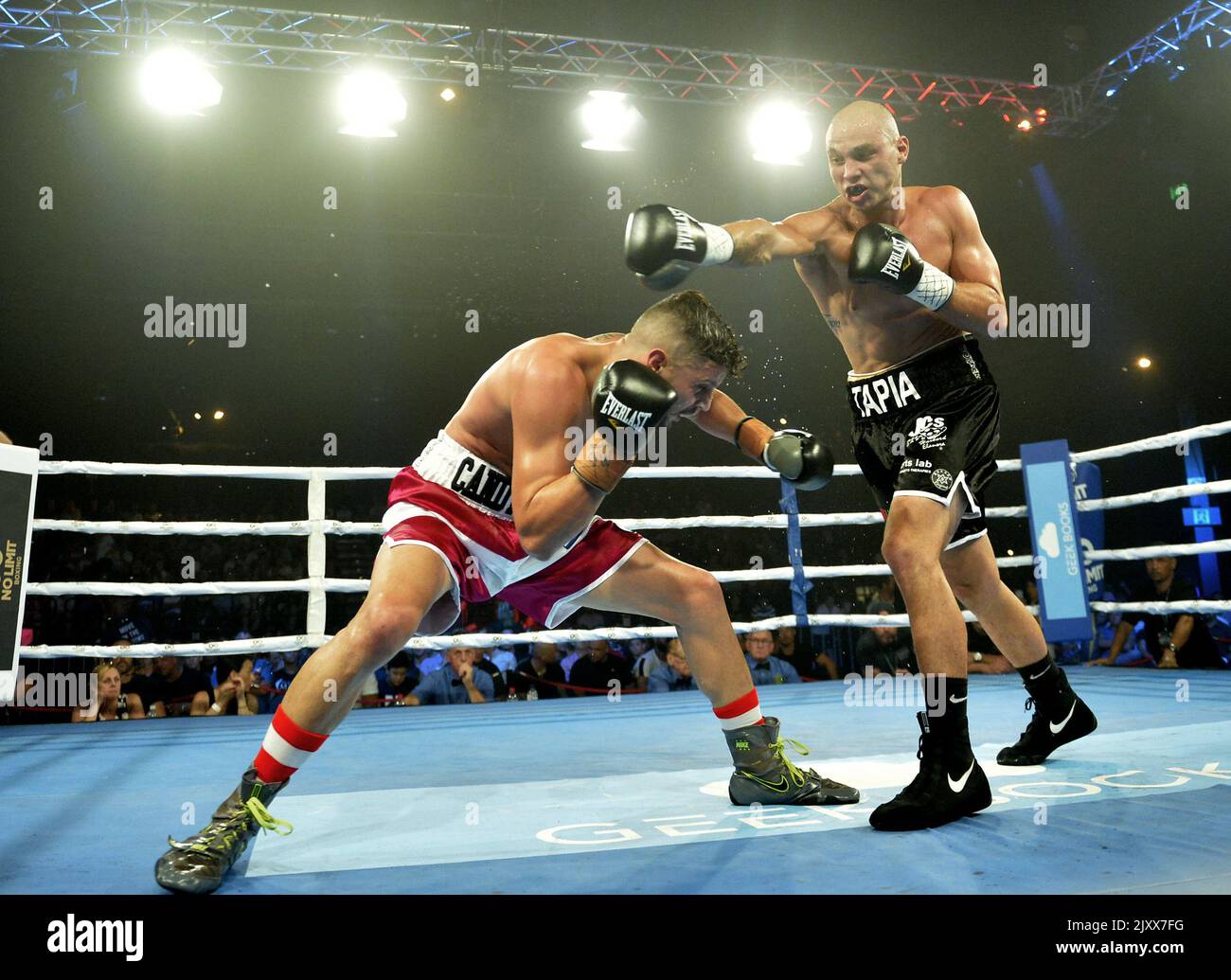 Cesar Mateo Tapia (right) and Adam Copland in action during the Star of ...