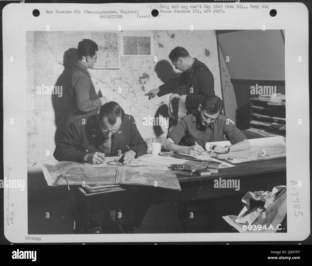 S-2 Intelligence Officers Of The 91St Bomb Group, Based At ...