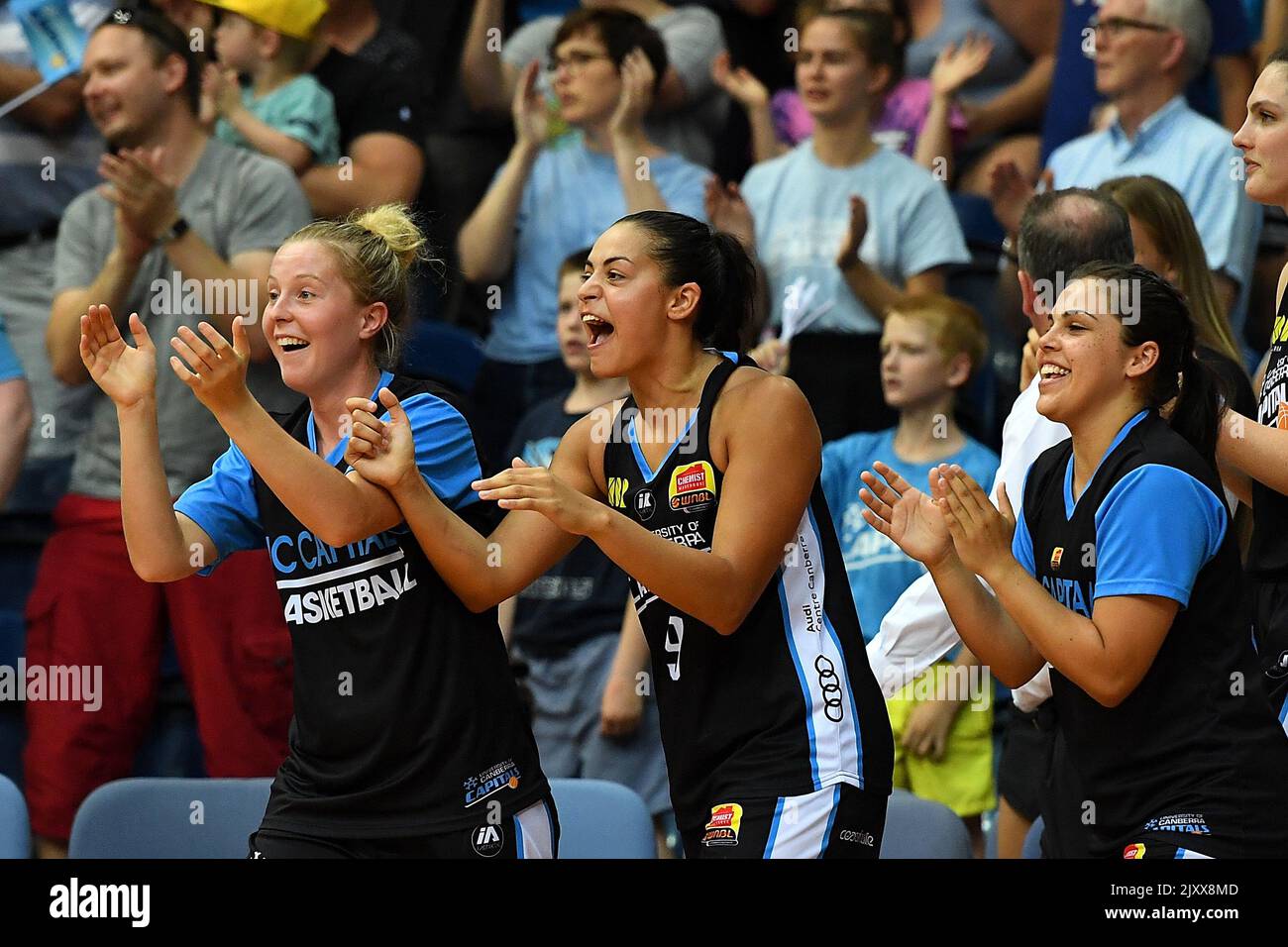 Eliza Jane Loader, Maddison Rocchi, Abby Cubillo of the UC Capitals ...