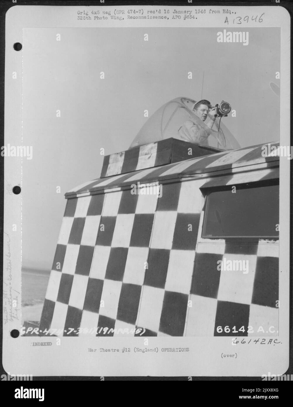 Member Of The 381St Bomb Group Flashing Blinker Signal From Caravan ...