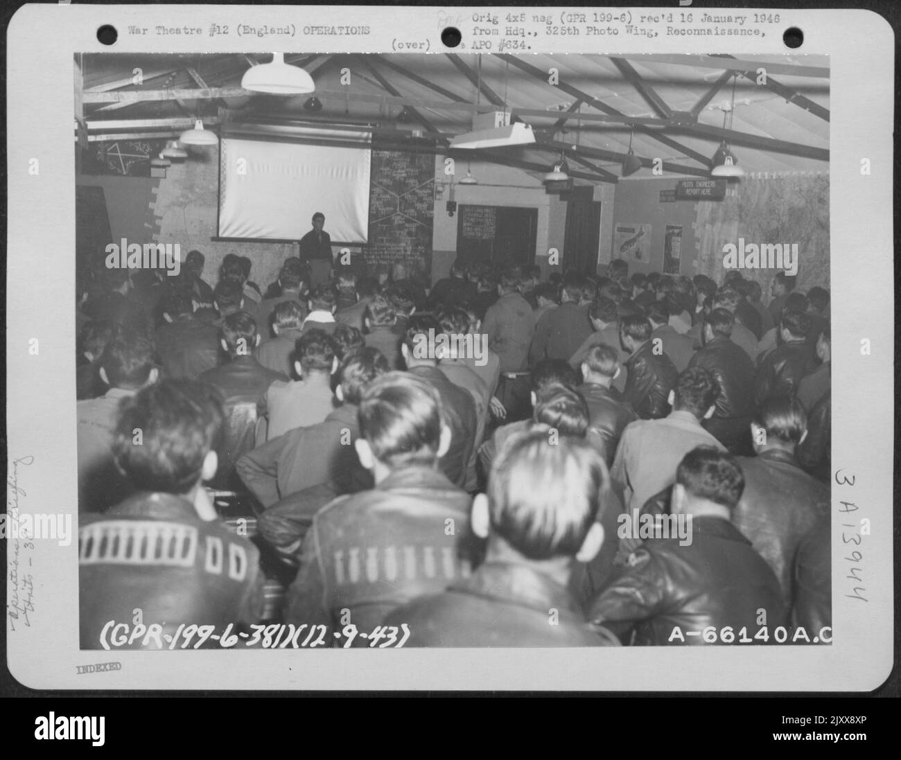 Men Of The 381St Bomb Group Being Briefed At 8Th Air Force Station 167 ...