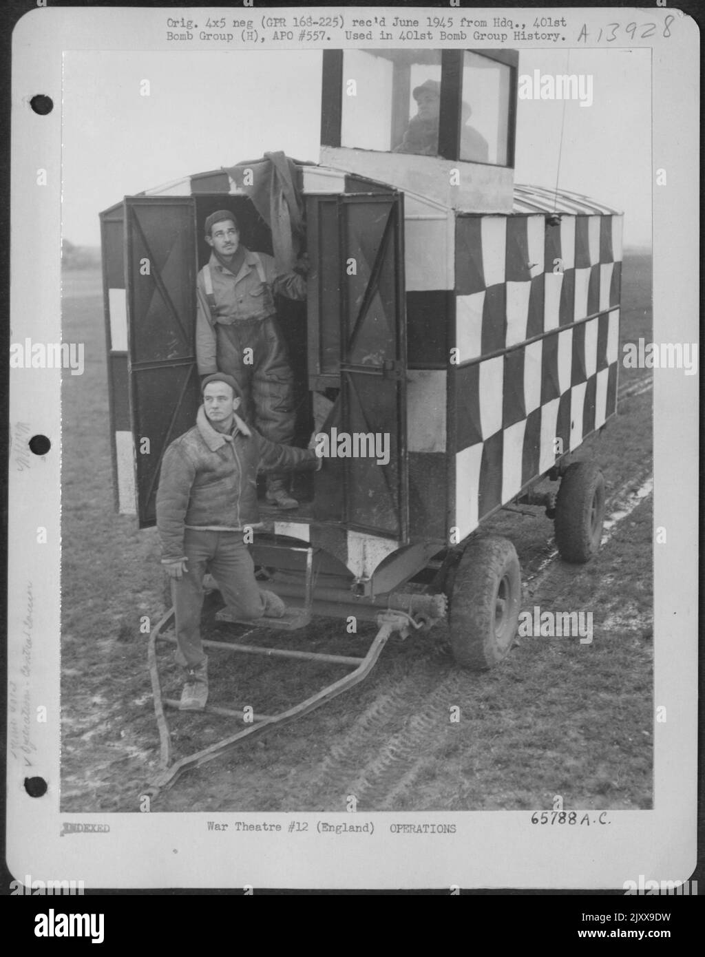 Men Of The 401St Bomb Group Stand By At The Mobile Control Tower To ...