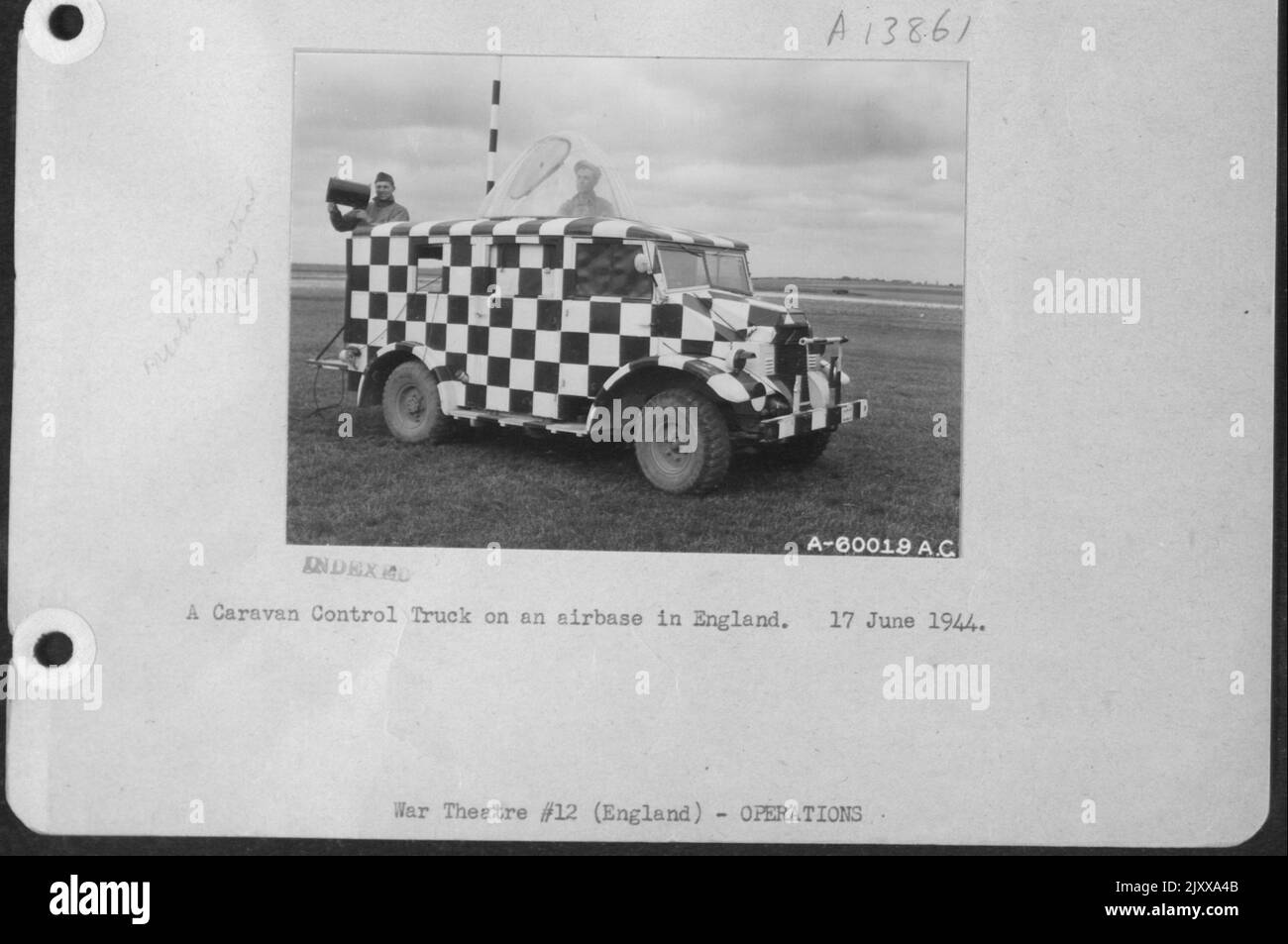 A Caravan Control Truck On An Airbase In England. 17 June 1944 Stock ...