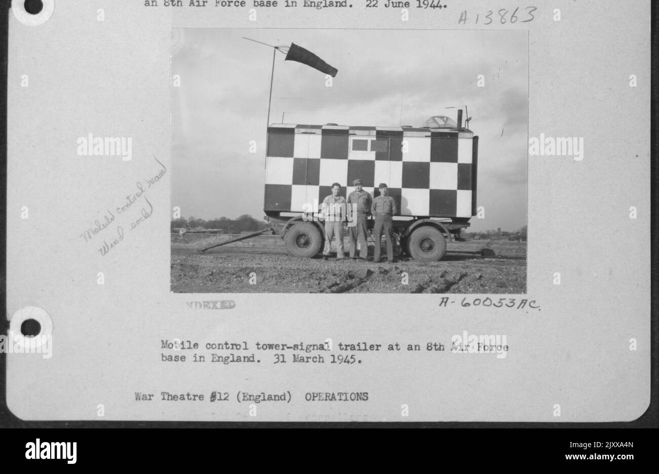 Mobile Control Tower - Signal Trailer At An 8Th Air Force Base In ...