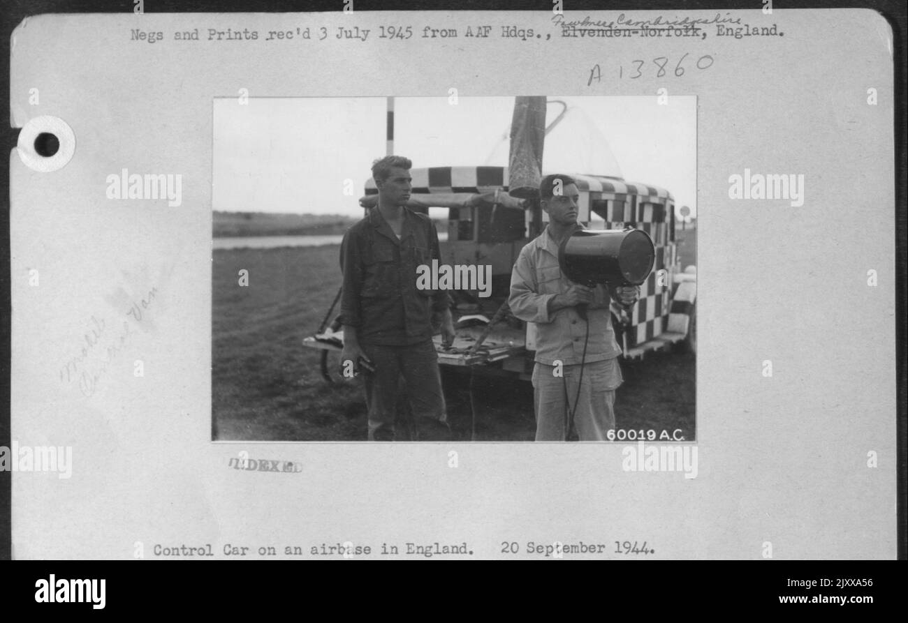 Control Car On An Airbase In England. 20 September 1944 Stock Photo - Alamy