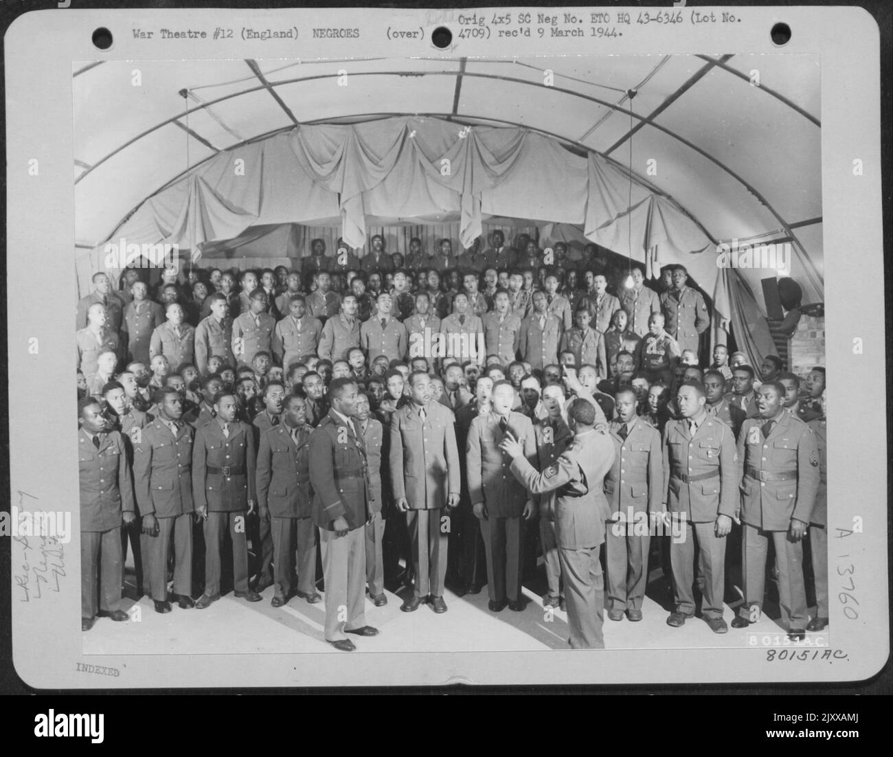 A Negro Choir, Composed Of Volunteers From The 827Th, 829Th, 847Th ...