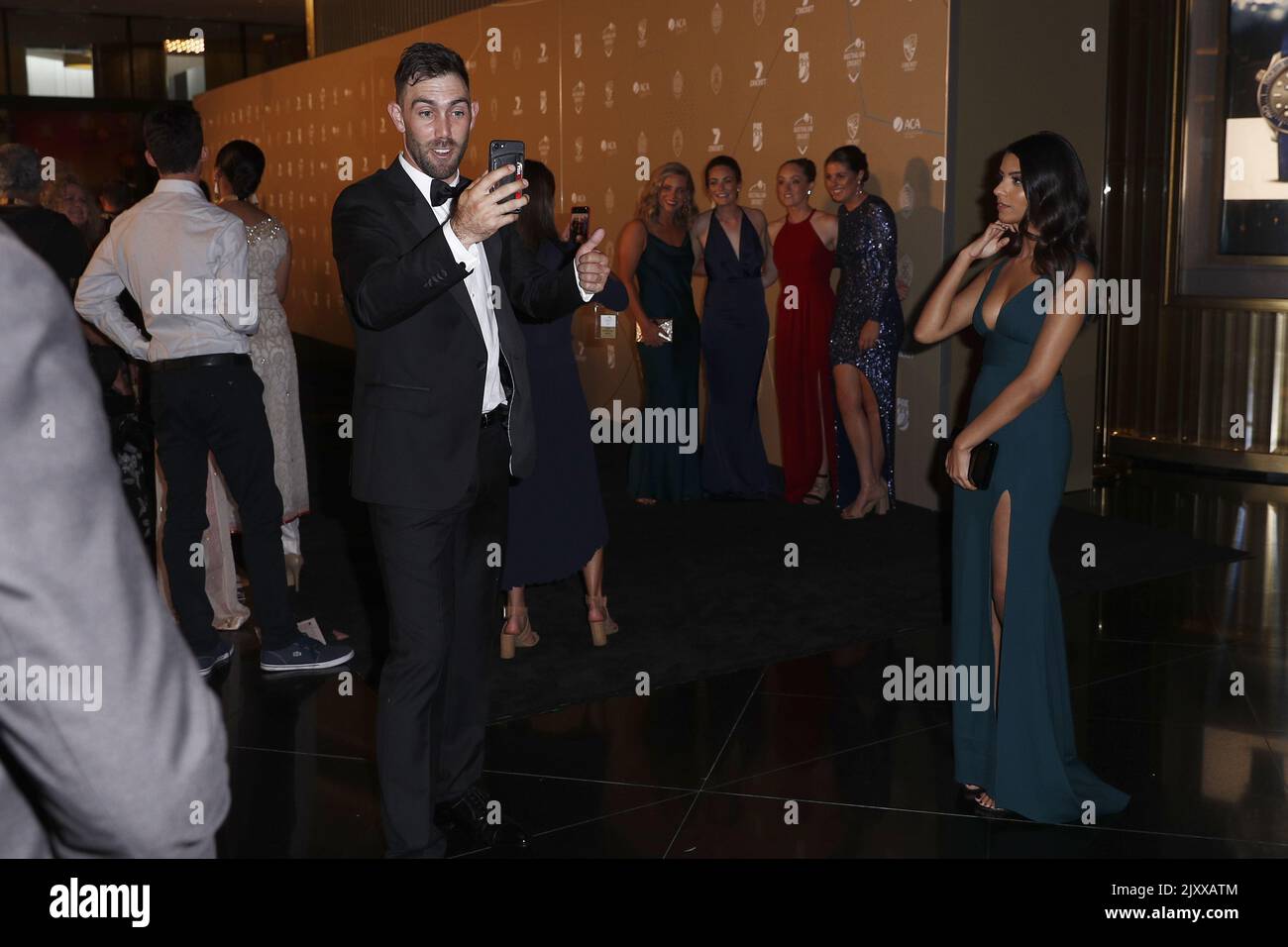 Glenn Maxwell speaks to social media on arrival for the Australian ...