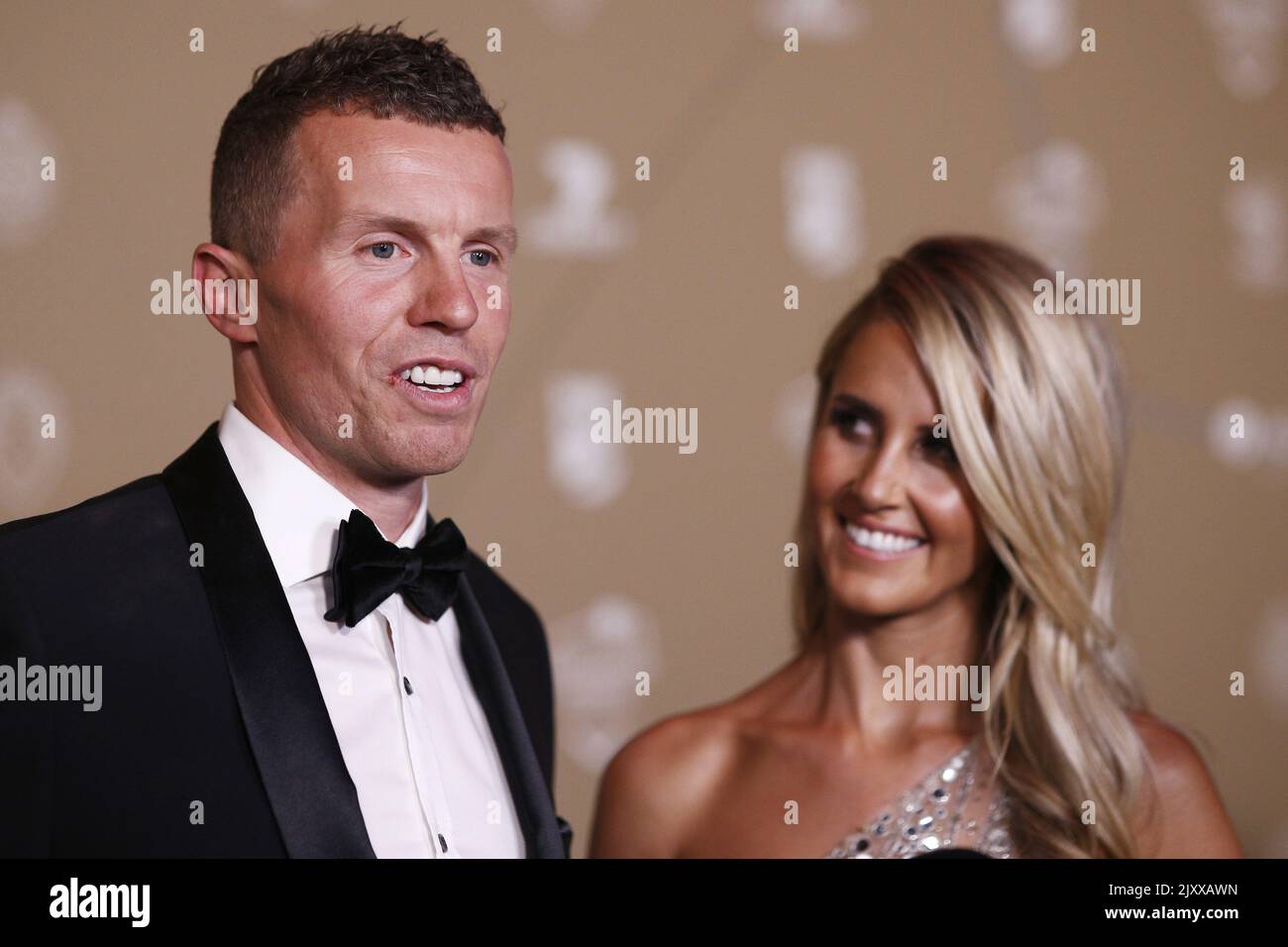 Peter Siddle and Anna Weatherlake arrive for the Australian Cricket ...