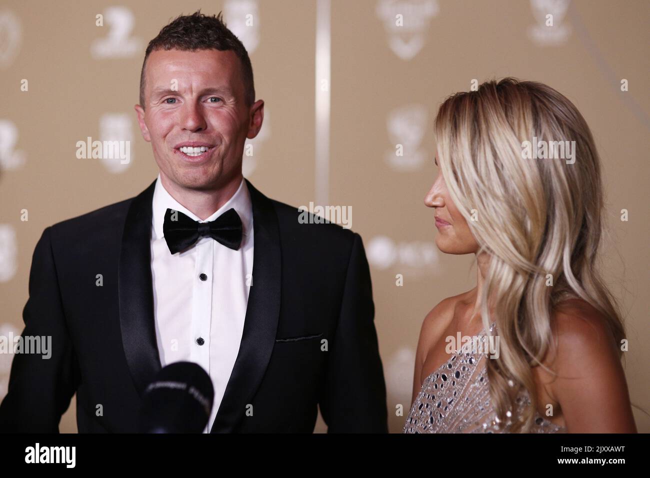 Peter Siddle and Anna Weatherlake arrive for the Australian Cricket ...