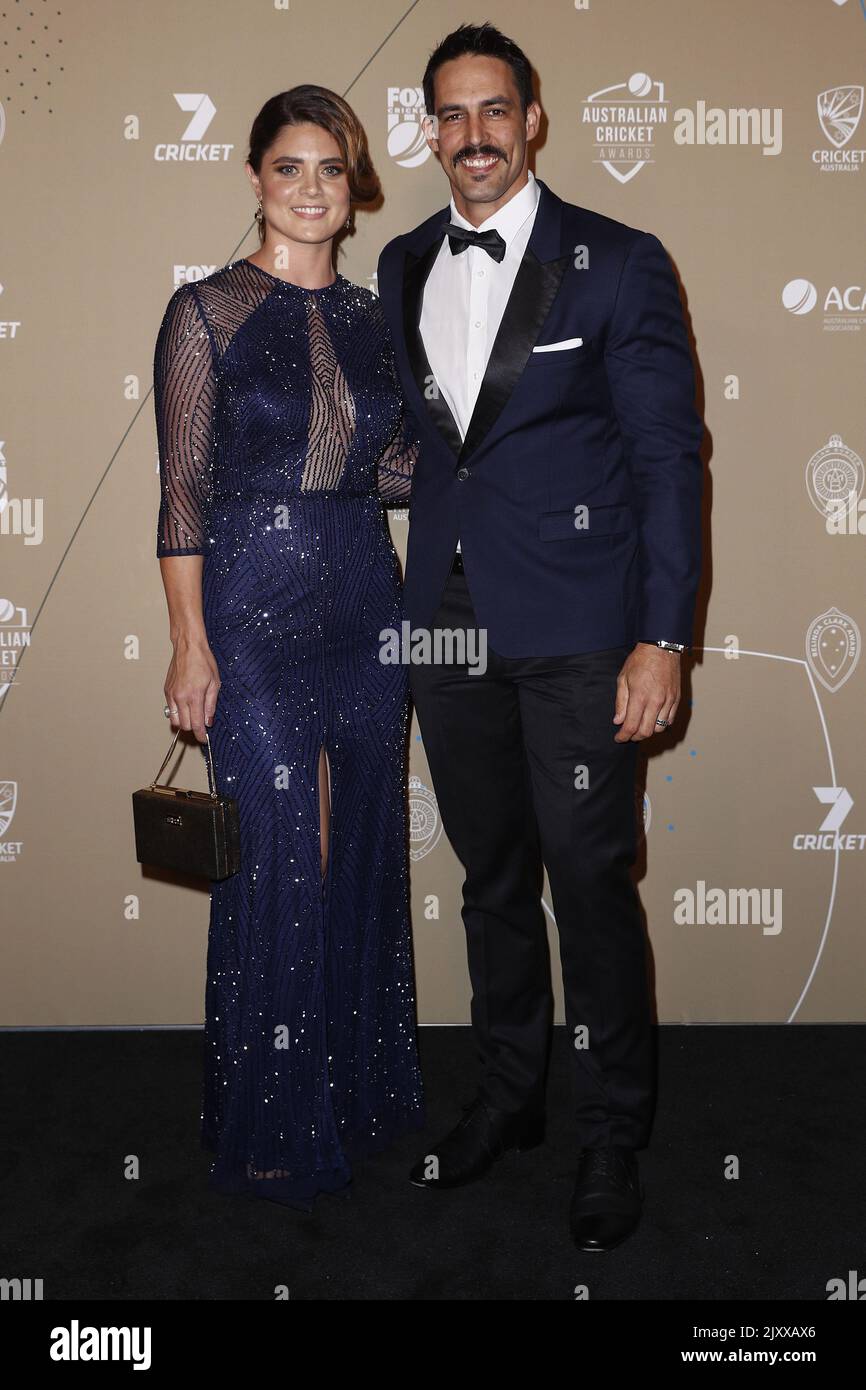 Mitchell Johnson and Jessica Bratich Johnson pose for a photograph on ...