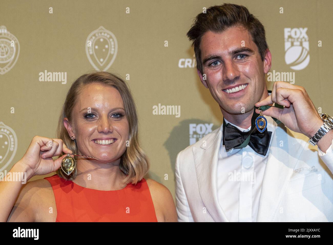 Alyssa Healy poses for a photo with the 2019 Belinda Clark Award and ...