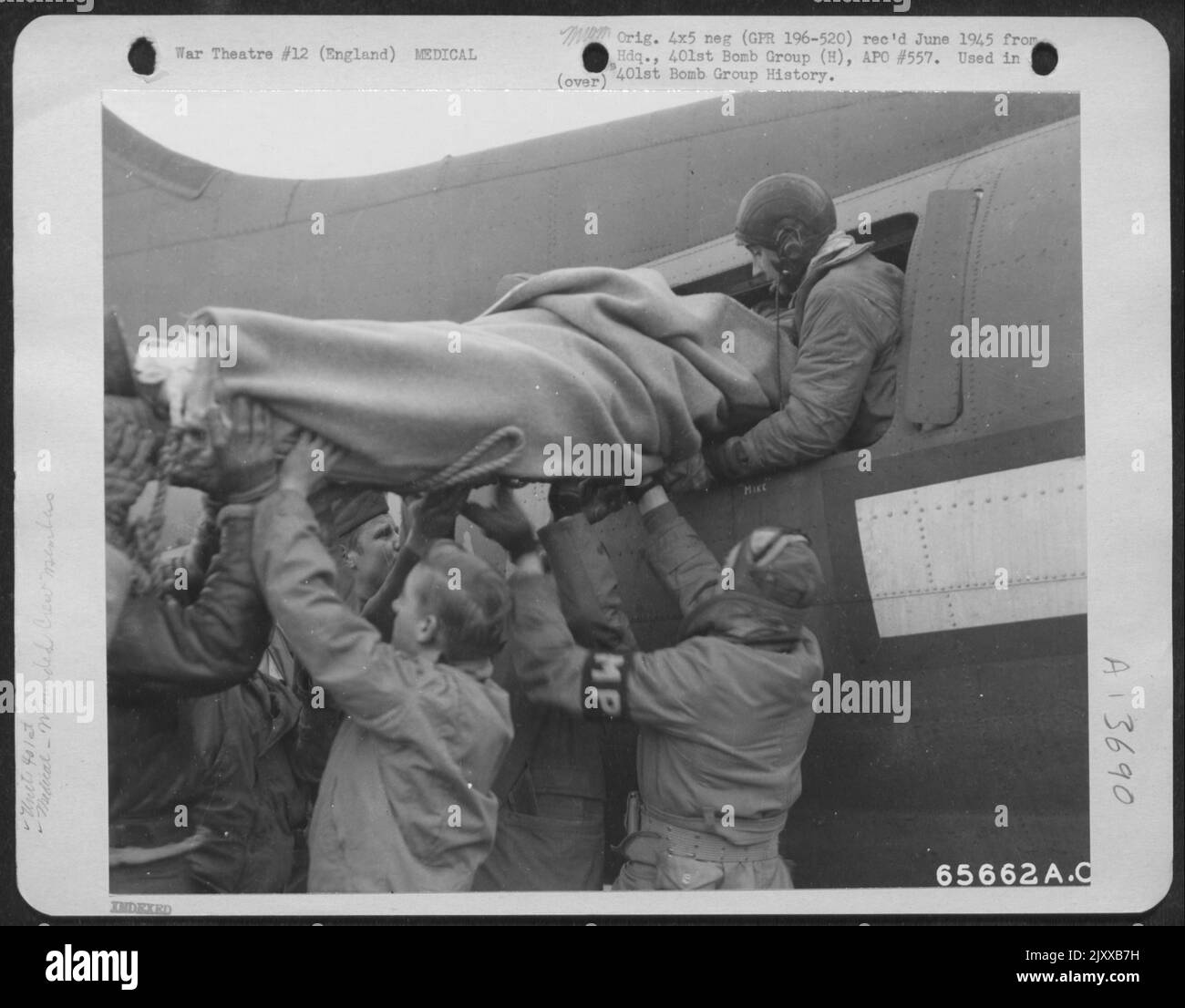 Tail Gunner On A Boeing B-17 "Flying Fortress" During Mission Over ...