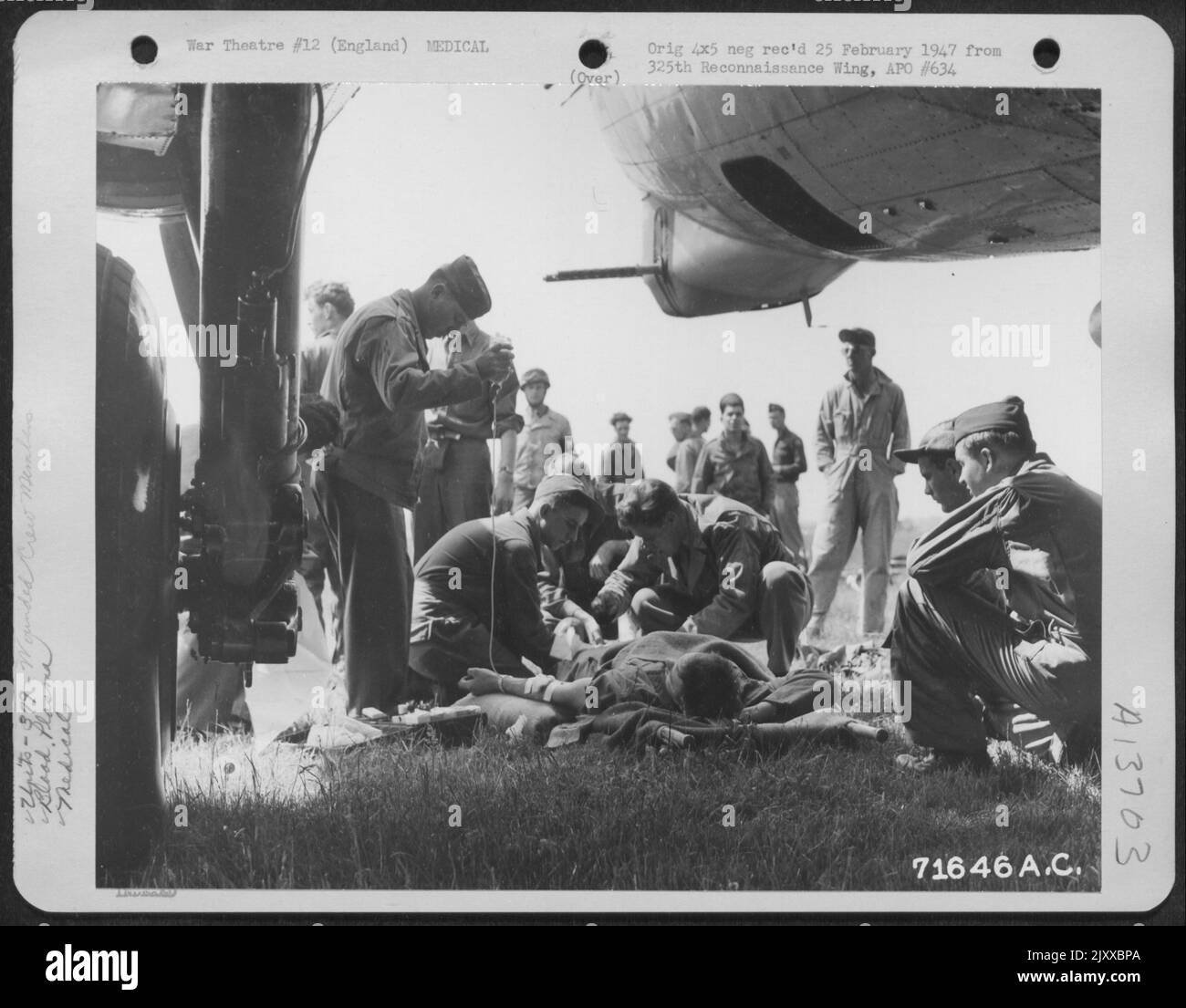 A Crew Member Of The 379Th Bomb Group Who Was Wounded During A Mission ...