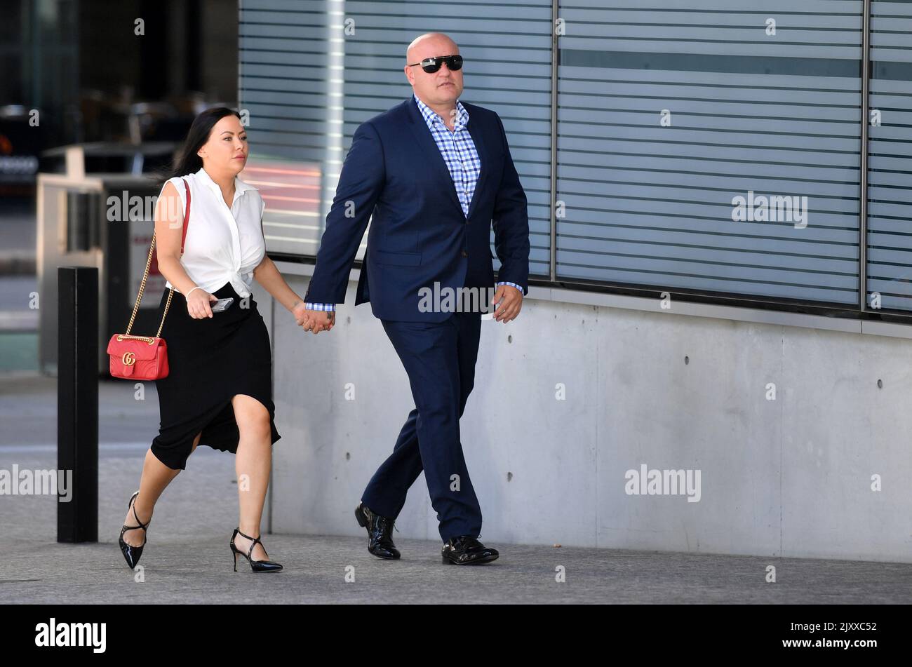 Ivan Tesic (right) is seen arriving at the Brisbane Supreme Court in ...