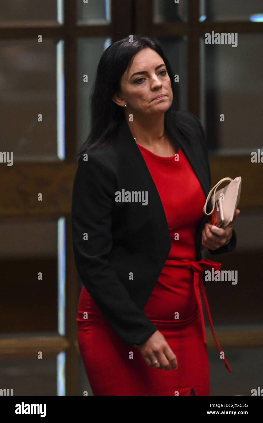 Labor MP Emma Husar reacts at the end of House of Representatives ...