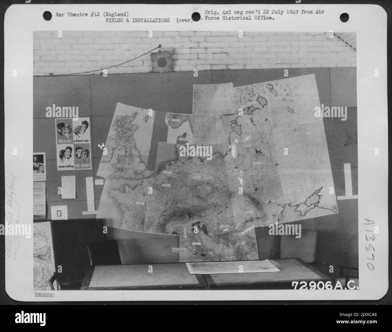 Briefing Room Of The 410Th Bomb Group At A 9Th Air Force Base In ...
