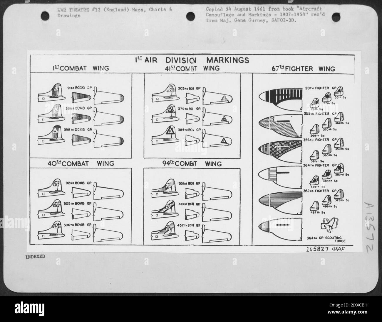 Combat Aircraft Markings Of Us Army 8Th Af 1St Air Division. 1St, 40Th ...
